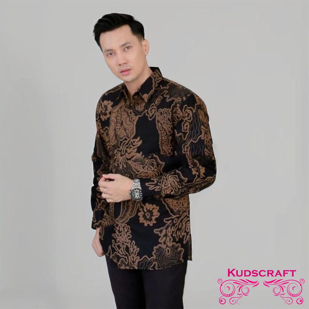 Arjuna Slim Fit Batik Shirt for Men – Stylish Long Sleeve Wear, Men ...