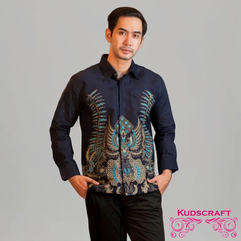 Cakrawangsa Modern Batik Shirt for Men – Elegant Long Sleeve Design ...