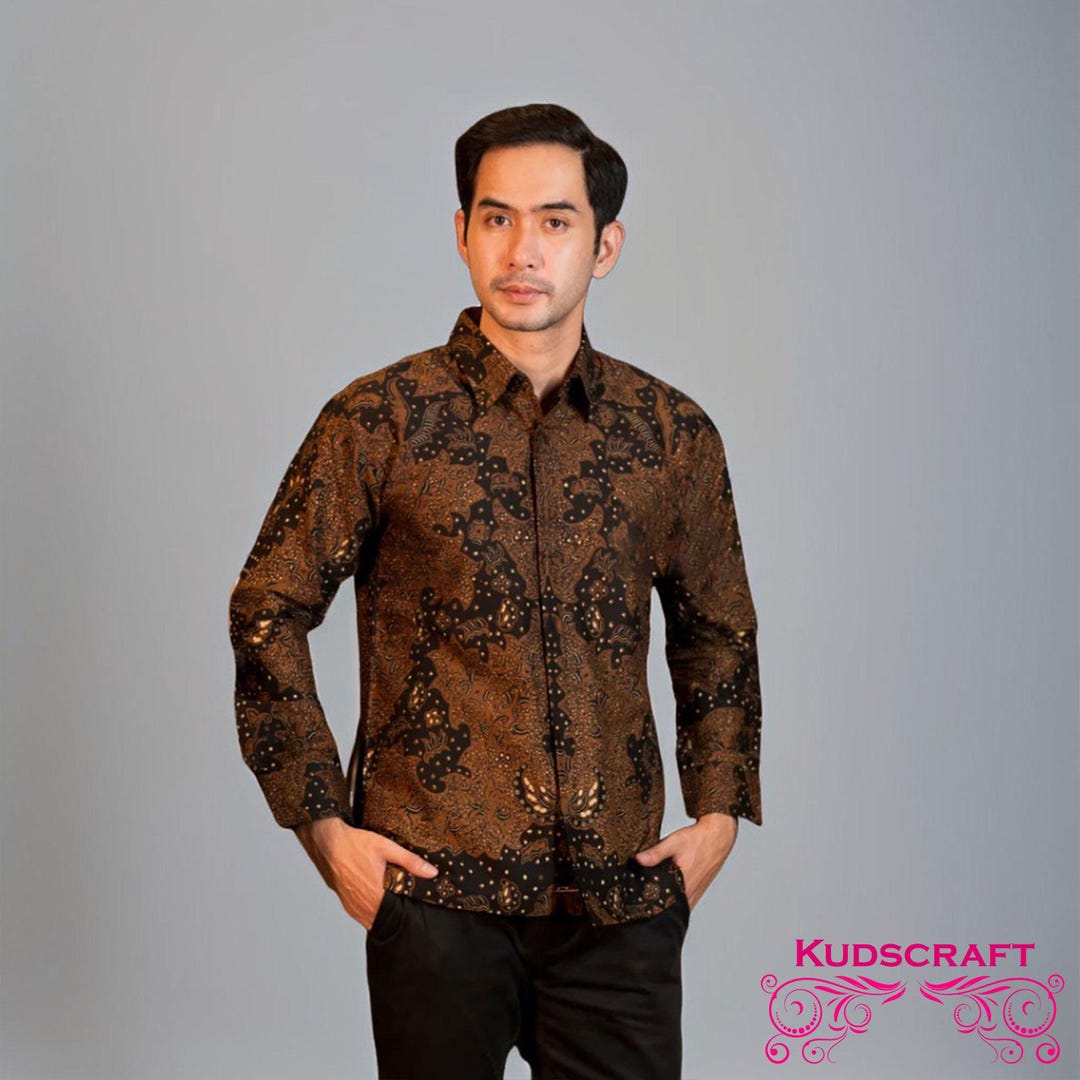 Mahesa Classic Batik Shirt – Modern Fit, Long Sleeve for Men, Men Batik ...