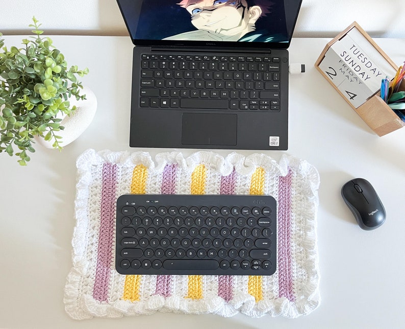 Keyboard Mat Crochet Pattern Desk Pad Crochet Pattern for Beginners ...