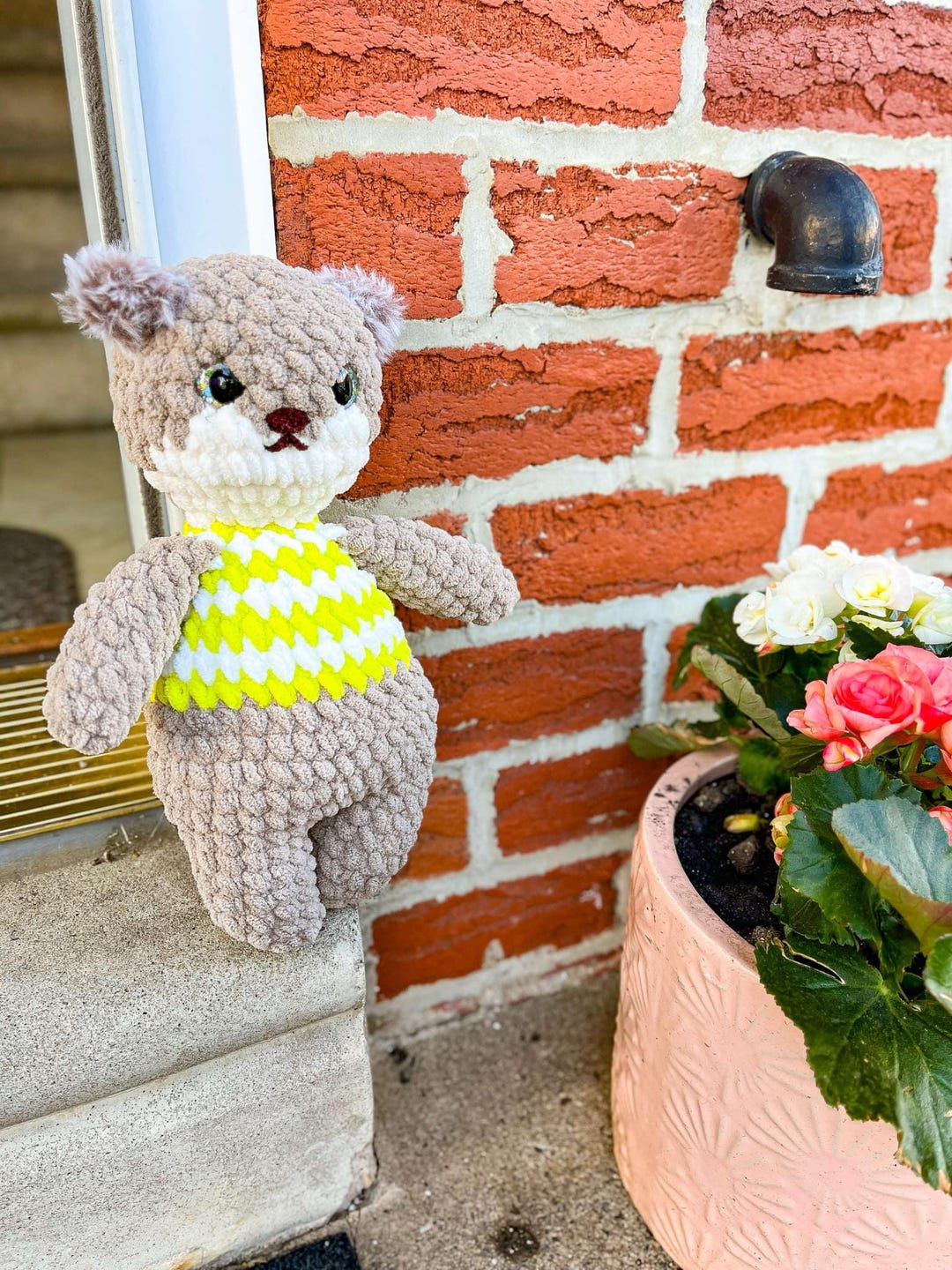 Otter Crochet Pattern PDF, No Sew Cute Amigurumi With Striped Shirt ...