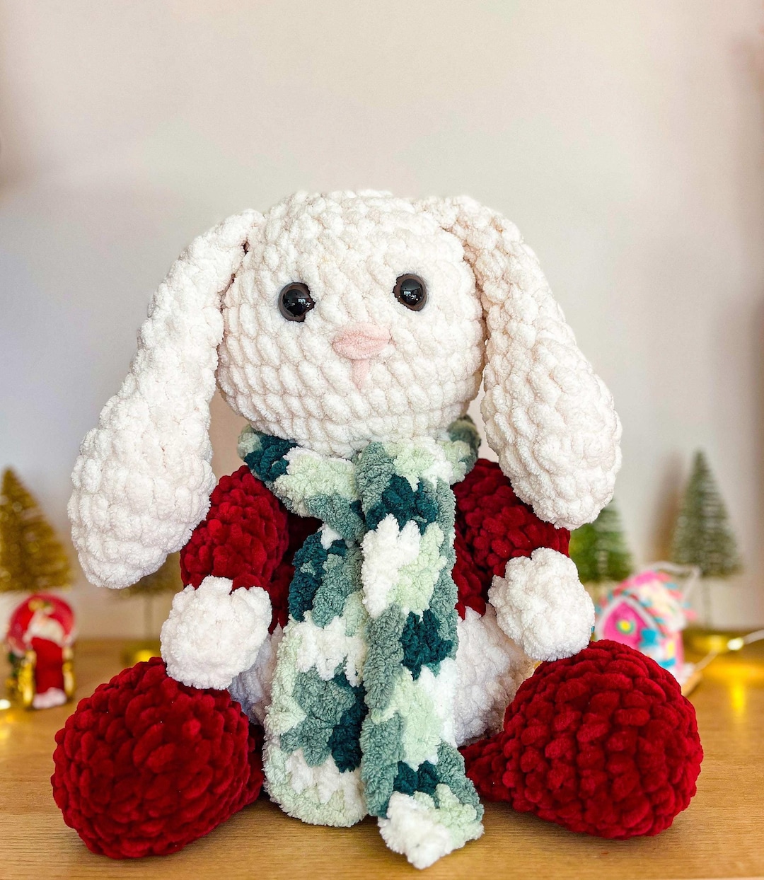 Bunny Crochet Pattern Amigurumi Floppy Ears Bunny Easy Pattern Chenille ...