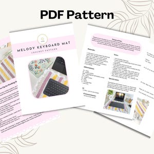 Keyboard Mat Crochet Pattern Desk Pad Crochet Pattern for Beginners ...