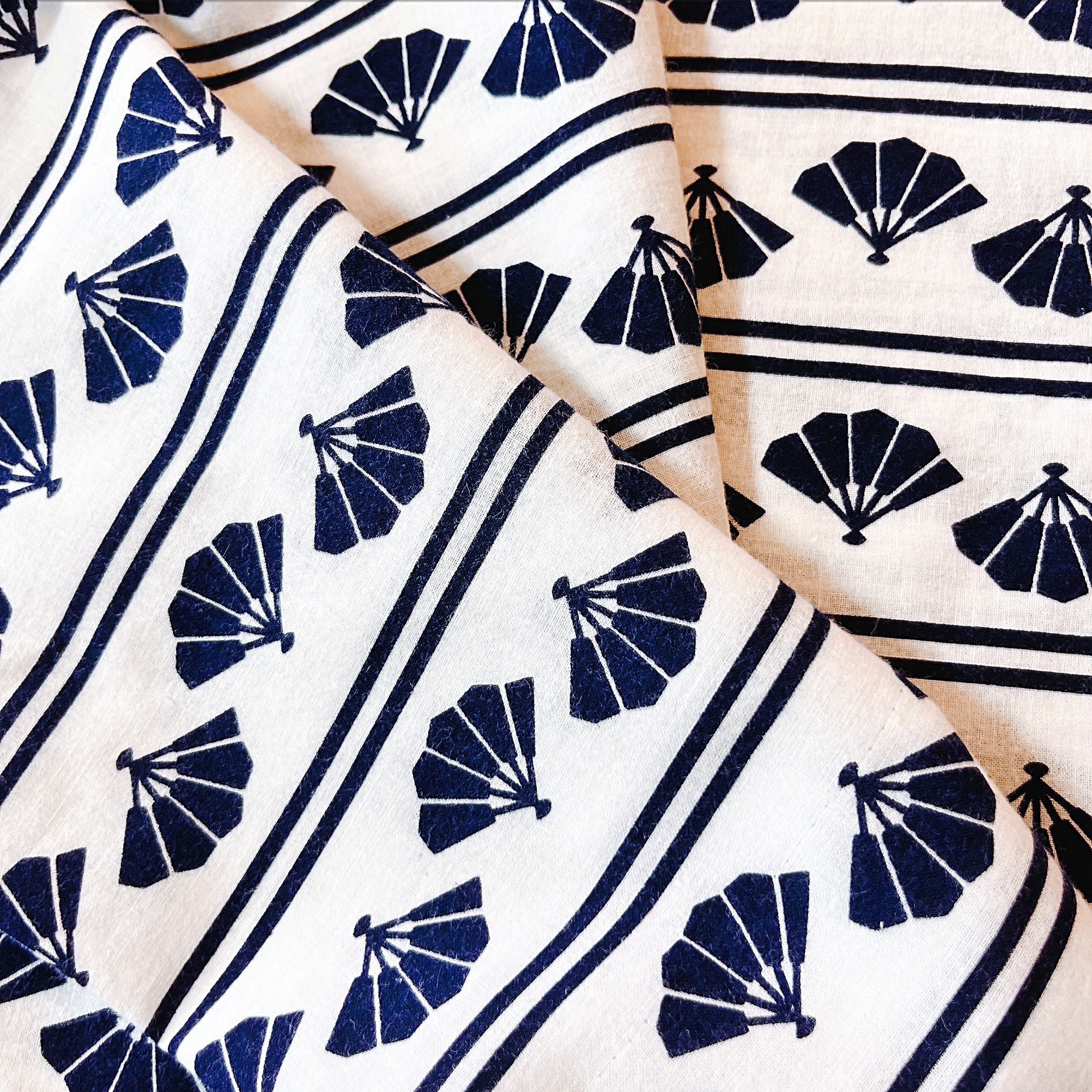 Vintage Japanese Yukata Fabric, Tenugui sensu, Japanese Kimono Cotton ...