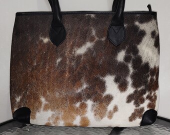 Cowhide Full Hairon Tote Bag - Etsy