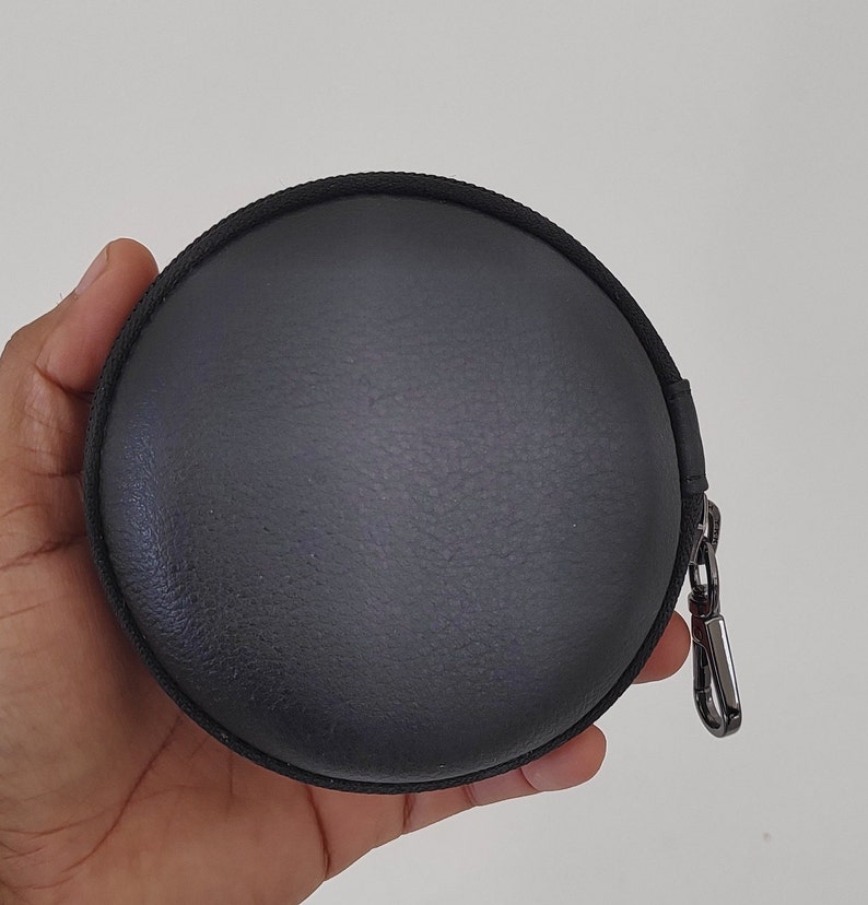 Round Hairon Leather Coin/accessory Pouch/purse, Cowhide Coin Pouch - Etsy