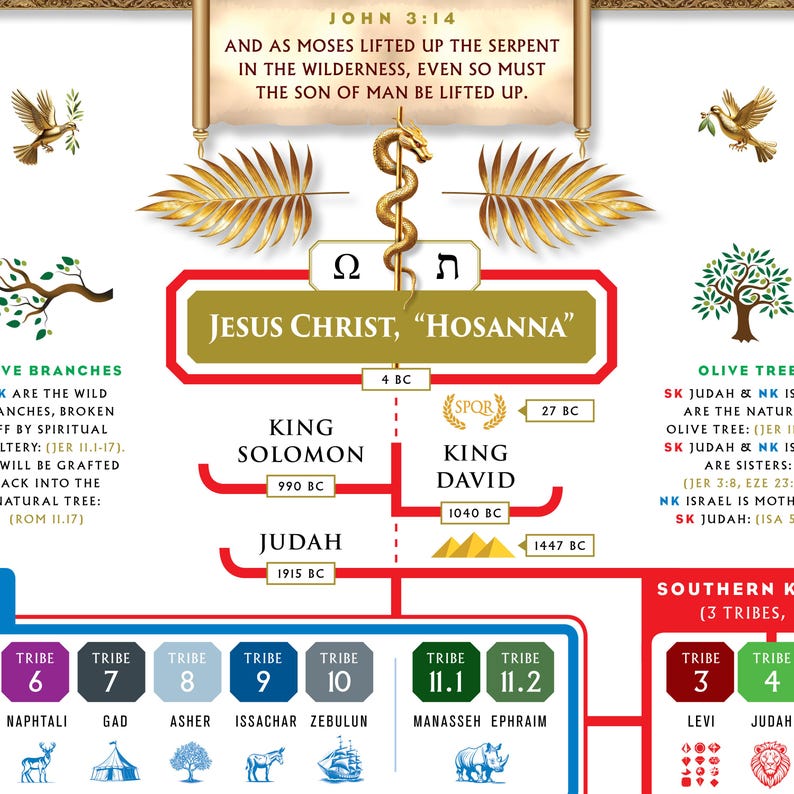 Bible, Family Tree, Poster, Jesus Christ, Wall Art, Digital Download ...
