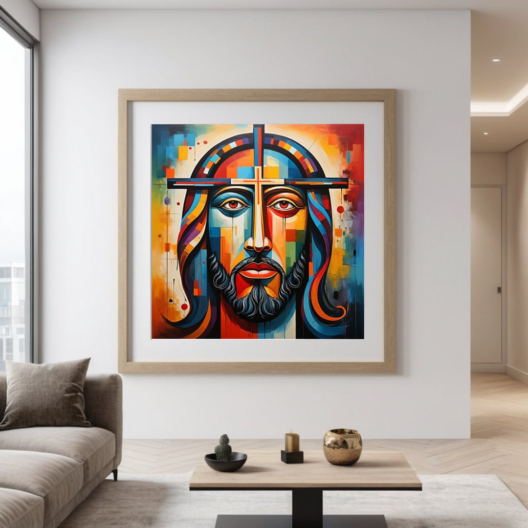 Jesus Christ, Abstract Art, Wall Art, Poster, Vibrant Art, Digital ...