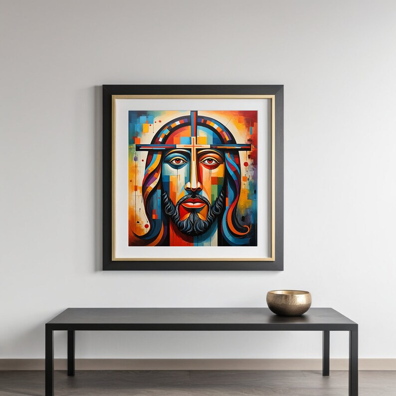 Jesus Christ, Abstract Art, Wall Art, Poster, Vibrant Art, Digital ...