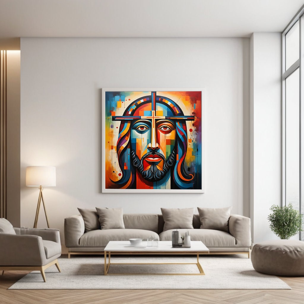 Jesus Christ, Abstract Art, Wall Art, Poster, Vibrant Art, Digital ...