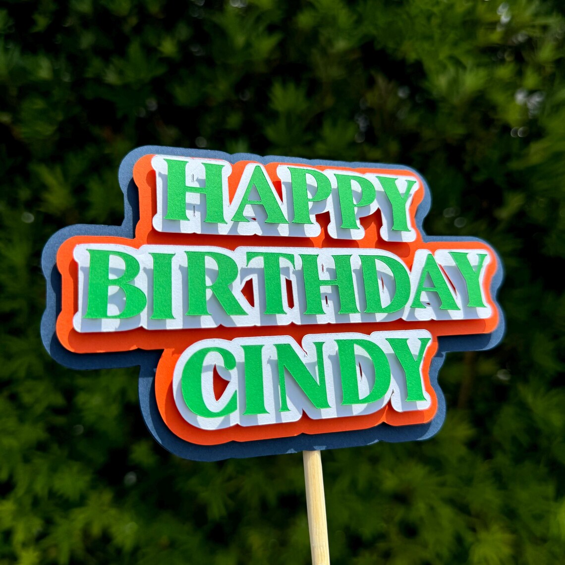 Gators Theme Cake Topper, Custom Happy Birthday Cake Topper, Florida ...