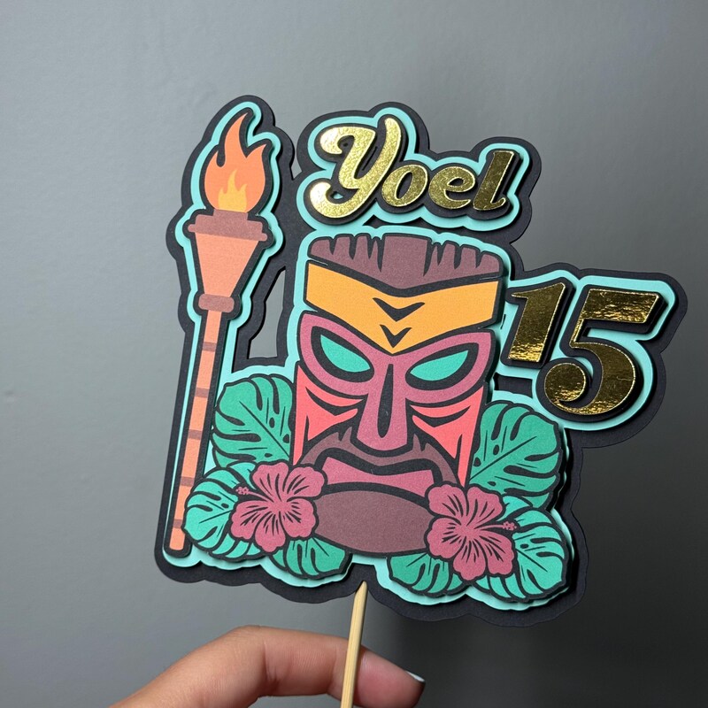 Tiki Cake Topper - Etsy