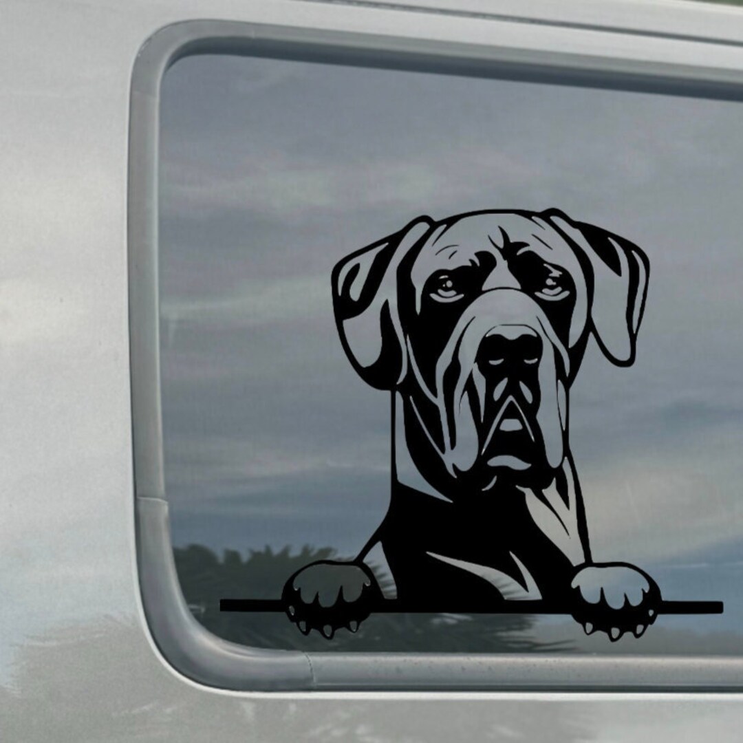 Dog Car Decal, Mastiff Decal, Neapolitan Mastiff Car Decal, Country ...