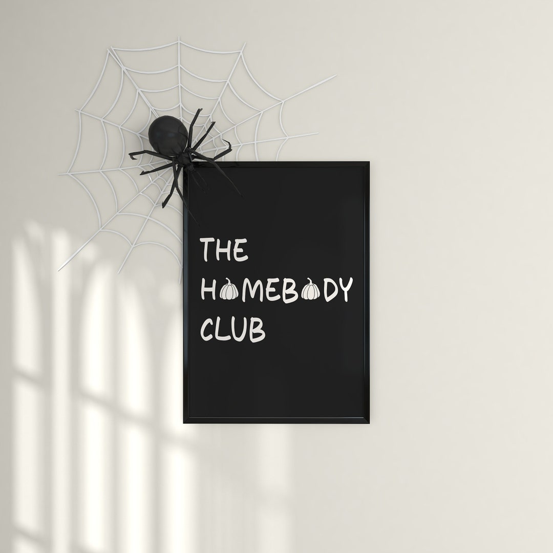 The Homebody Club Halloween Party Poster Cute Fall Decor Spooky Wall ...