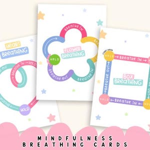Mindful Scripted Breathing Cards for Kids Teens, Anxiety Coping Calming ...