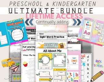Preschool Pre-k + Kindergarten Learning Bundle Princess Theme | 35 ...