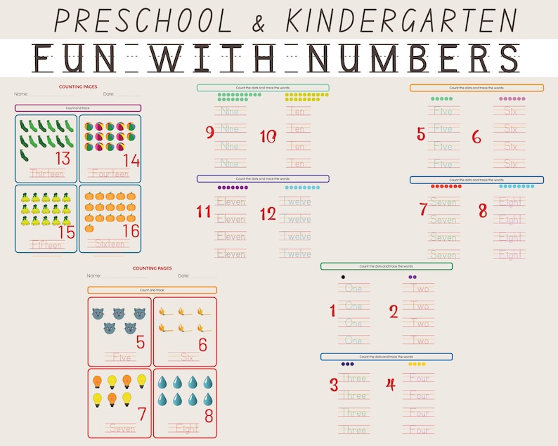 Preschool Pre-k Kindergarten Learning Bundle 600 Pages Printable ...