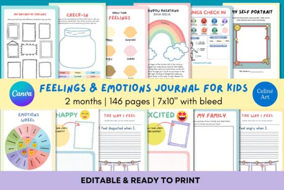 Feelings Journal Fot Kids - Etsy