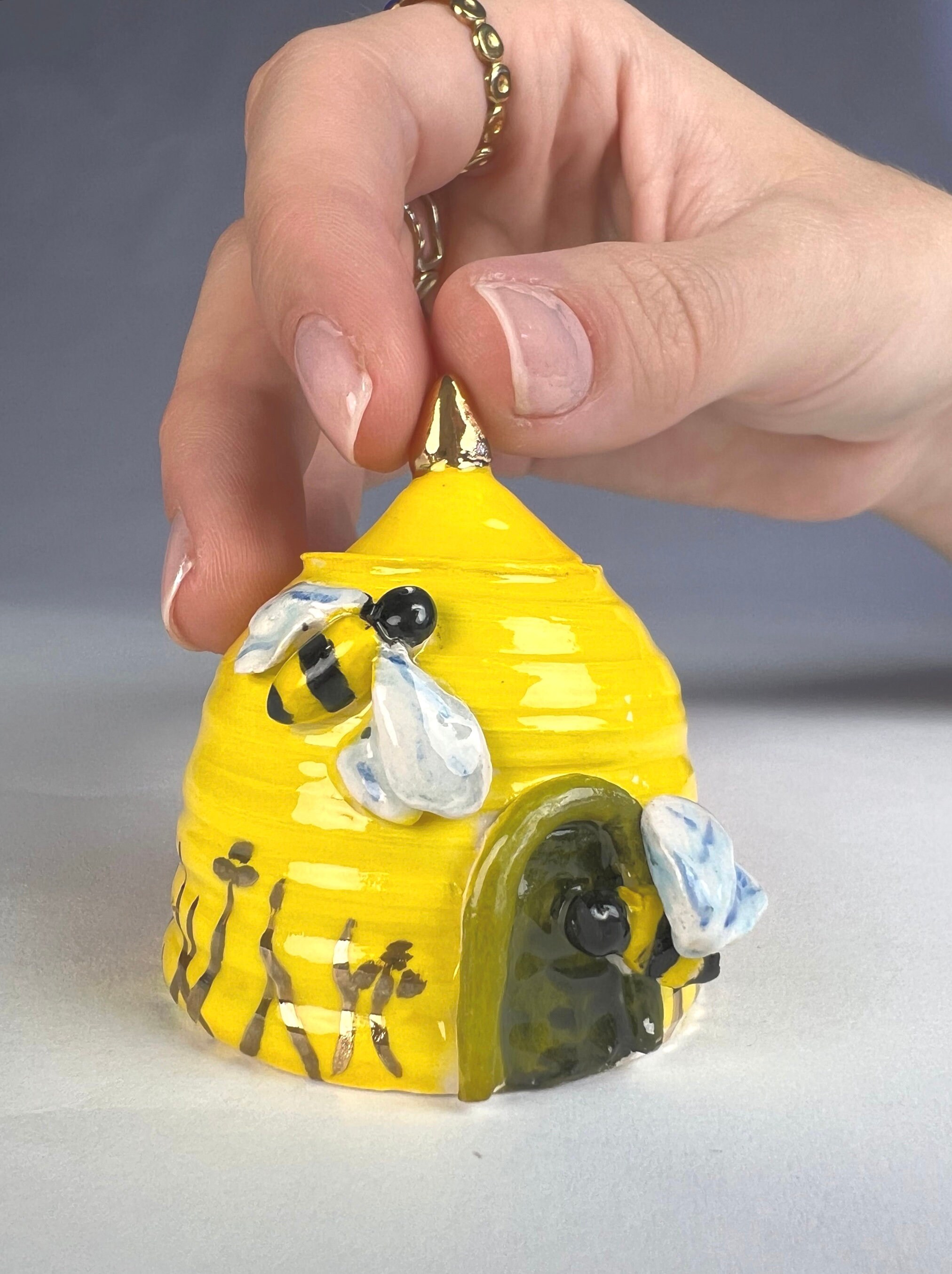 Miniature Pot, Tiny Lidded Pot, Bee Pot, Tiny Bee Pot - Etsy