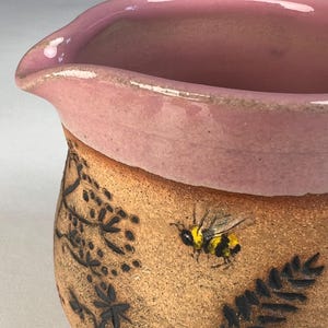Unique Handmade Bee Jug, Stoneware Jug, Hand Painted Jug, Small Jug ...