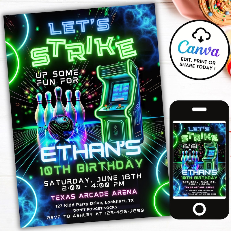 Bowling Themed Boy Party - Etsy