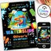 Editable Waterslide Birthday Invitation, Water Park Party Invite ...