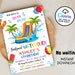 Waterslide Birthday Invitation - Summer Pool Party - Splash Birthday ...