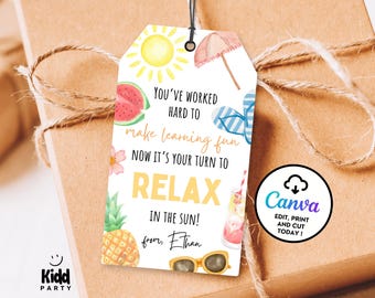 End of Year - Teacher Gift Tag - Etsy