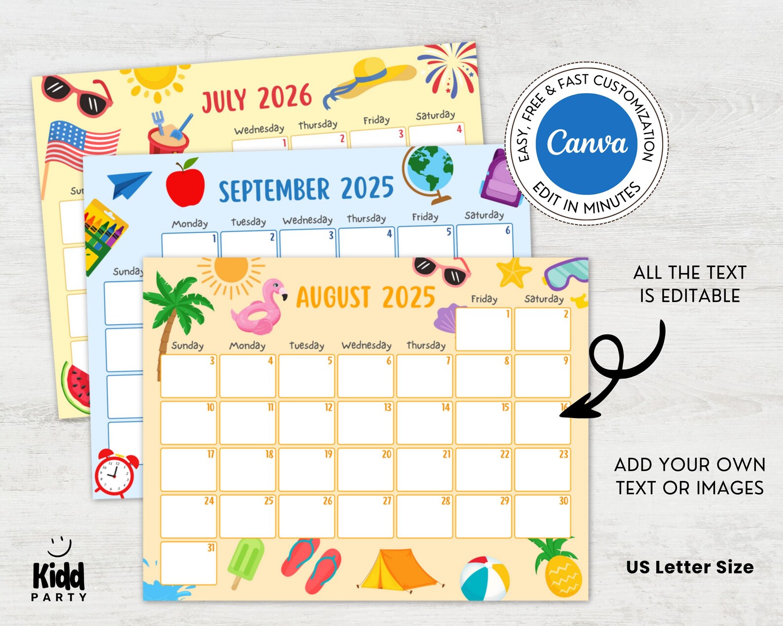 2025 2026 School Year Calendar, Printable Monthly School Calendar ...