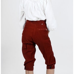 Vintage 1970s Rust Red Corduroy High-waisted Capri Pants by Sunbuster ...