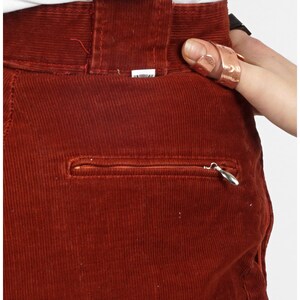 Vintage 1970s Rust Red Corduroy High-waisted Capri Pants by Sunbuster ...