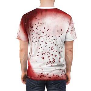 Halloween Blood Drip, Spatter Fright Night Unisex Cut & Sew Tee (AOP ...