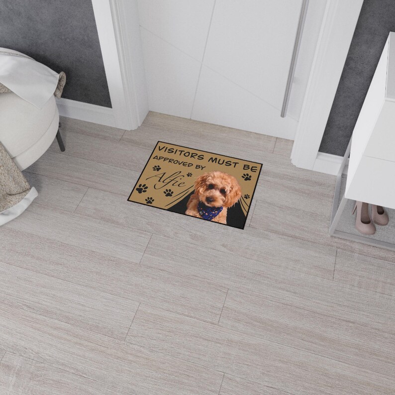 Personalized Pet Photo Floor Mat: Custom Dog/cat Welcome Rug - Etsy