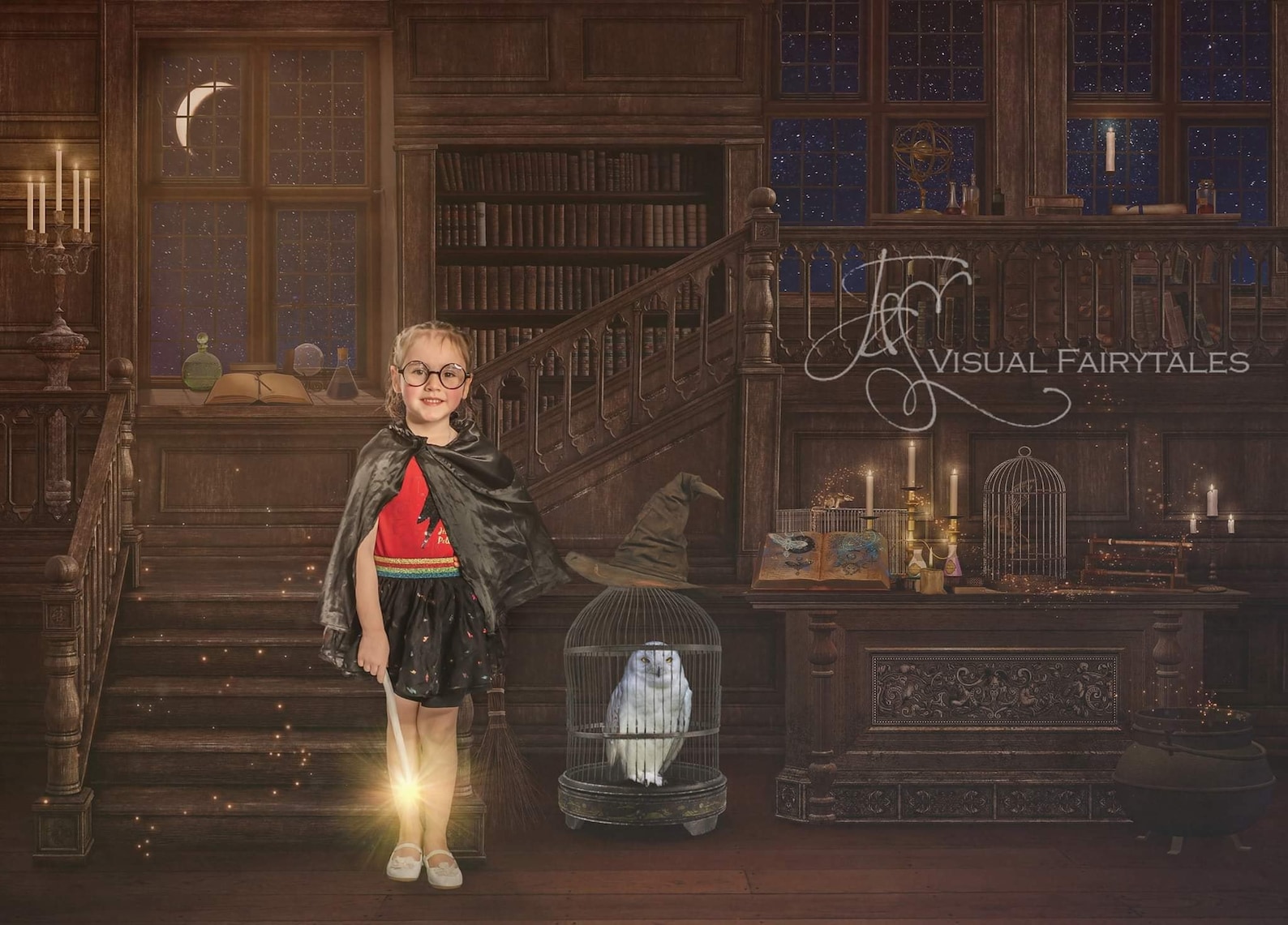 Wizard theme Library spell room castle Digital background | Etsy