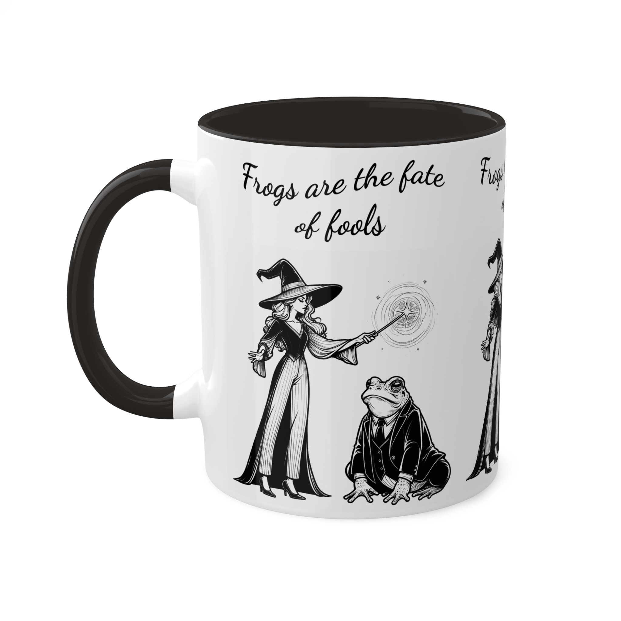 Funny Witch and Frog Mug - 'frogs Are the Fate of Fools' - Humorous ...