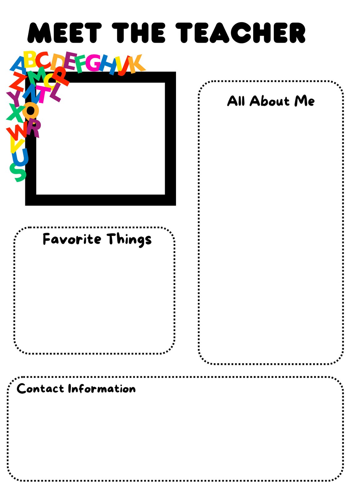 Meet the Teacher Page - Etsy