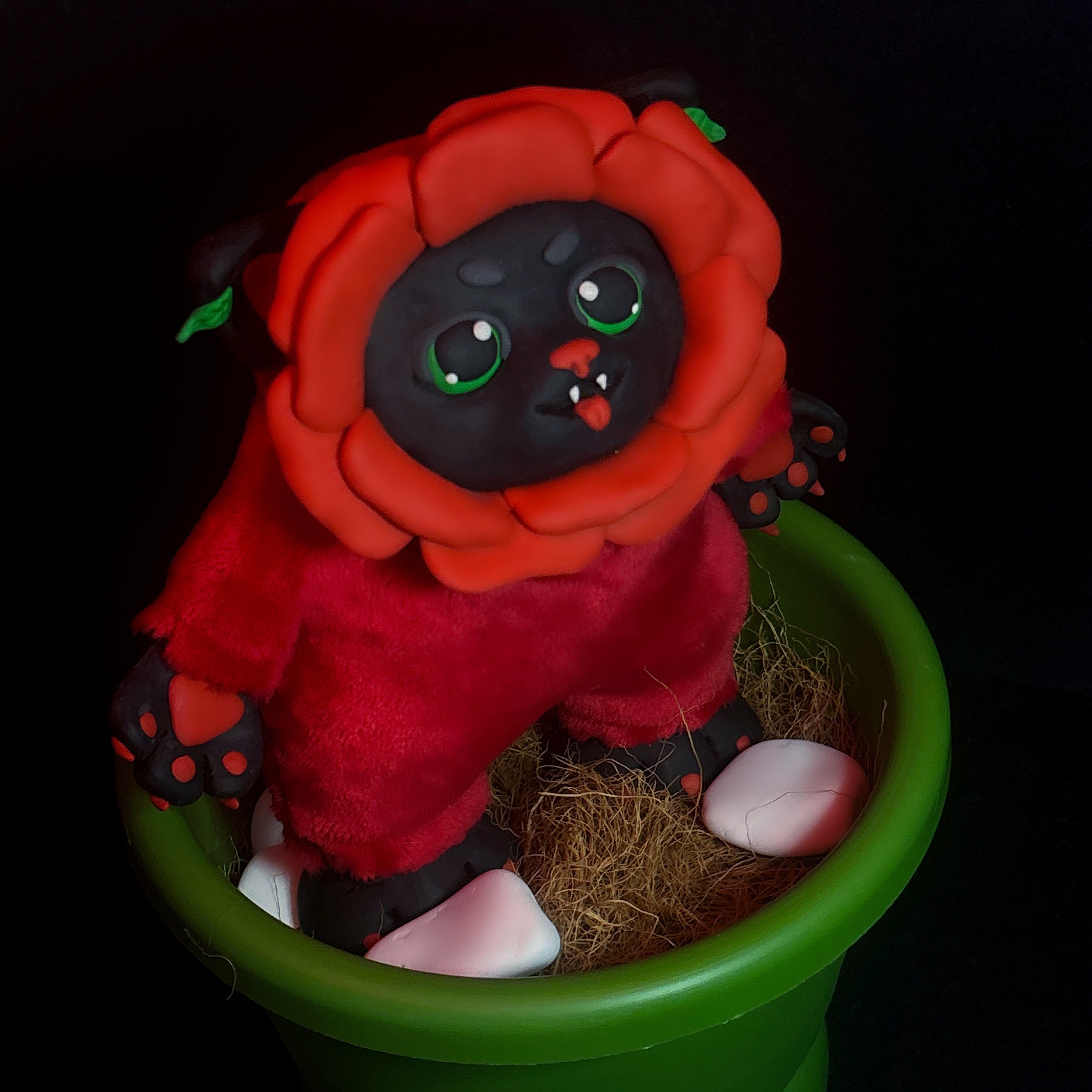 Puffy Poppy Collectible Clay Toy Guardian OOAK Kawaii Plushie, Toy ...