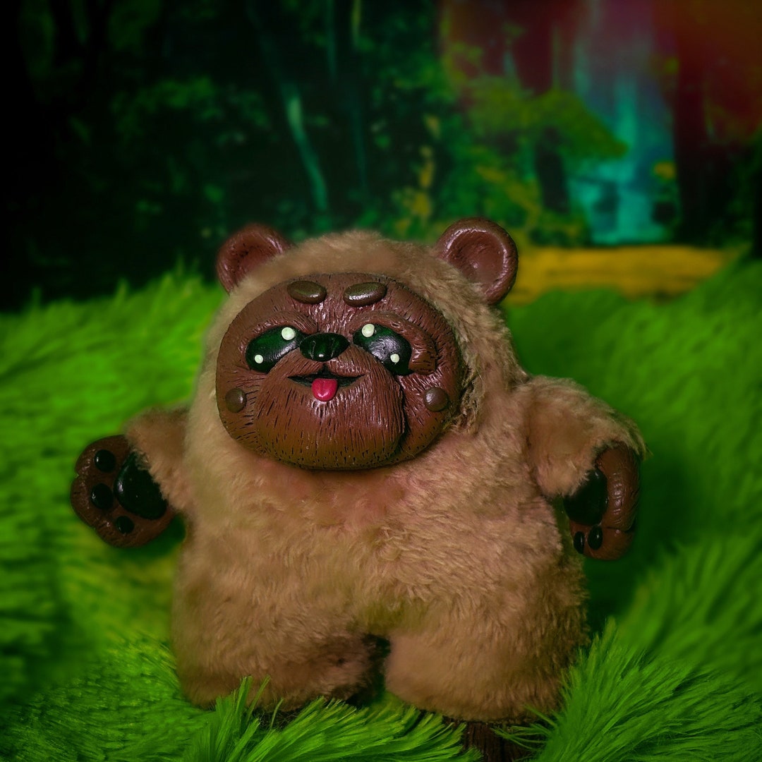 Mini Bear Puffy Handmade OOAK Unique Home Decor Collectible Clay Toy ...
