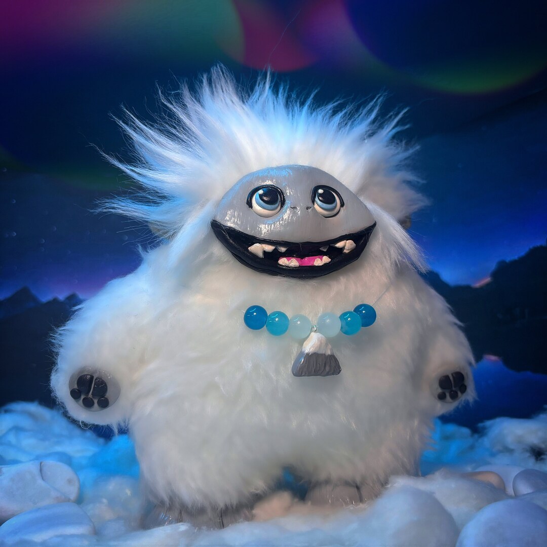 Puffy Yeti | Collectible Clay Toy Guardian | OOAK | Kawaii Plushie, Toy ...