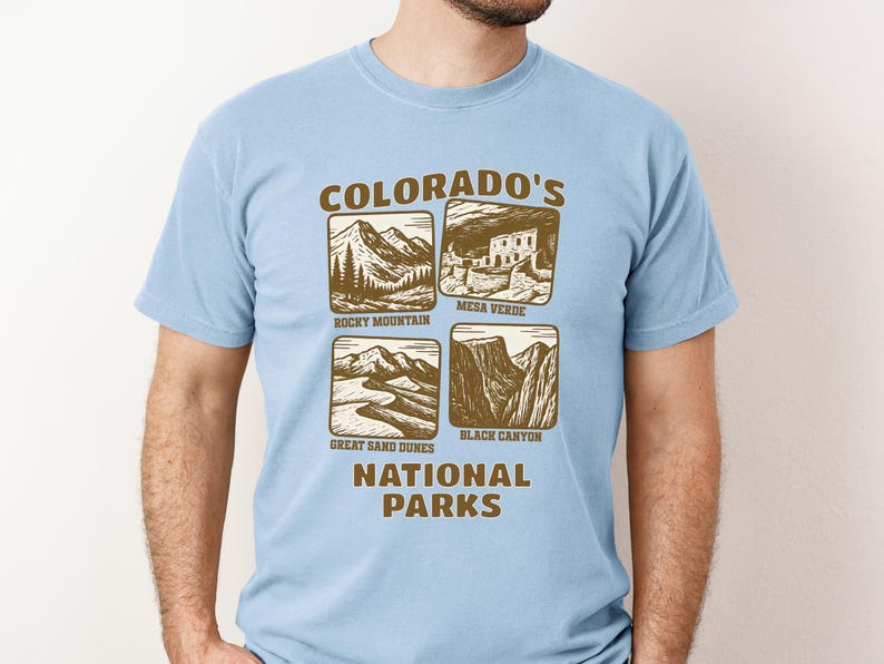 Colorado's National Parks Shirt Design Idea Gift Shop Outdoor Wear ...