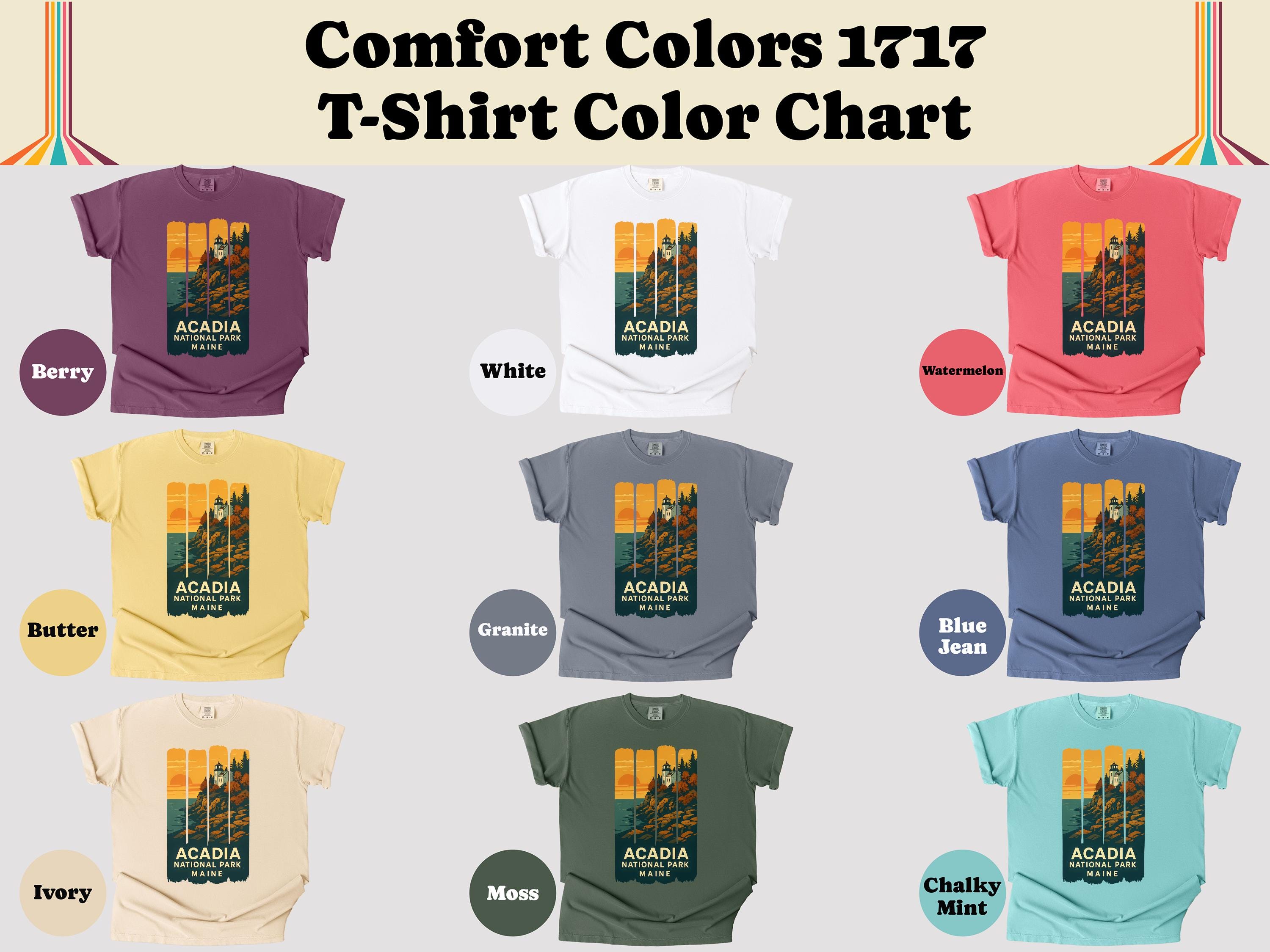 Comfort Color Acadia National Park Shirt, Maine Lighthouse Tee, Ocean ...