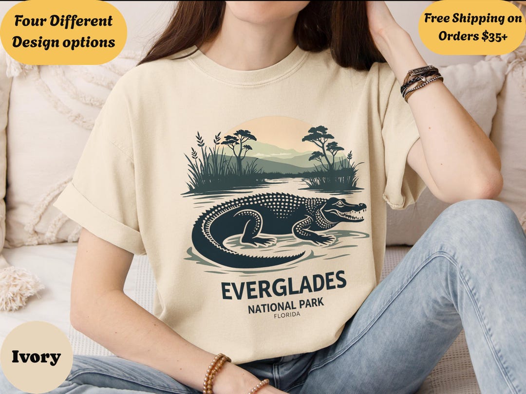 Comfort Colors Everglades National Park Tshirt, Florida Alligator Swamp ...