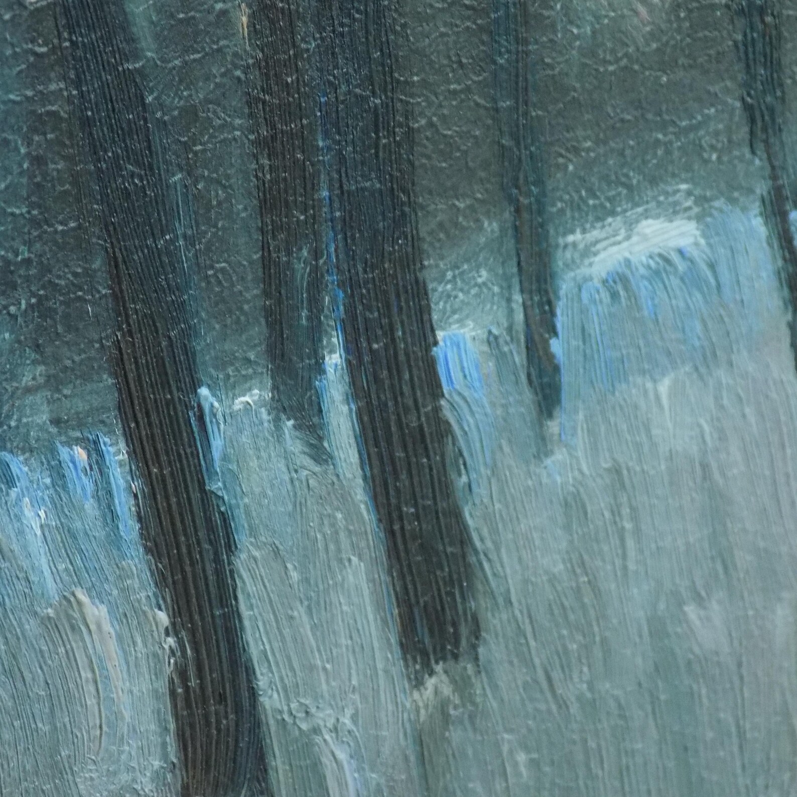 Forest Painting Small Format Art Sunset - Original Oil Bookshelf Decor ...