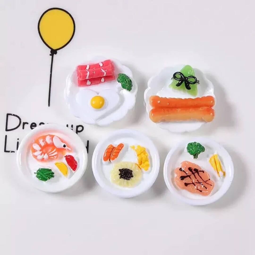 Dollhouse Miniature Breakfast or Dinner Ceramic Plate 1/12 Scale ...