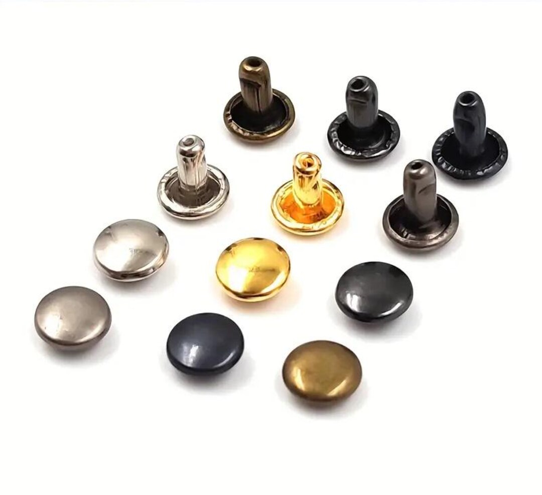 Double Cap Rivets (10) Pairs! Leather Work Shoes Bag Belt Clothing 6 ...