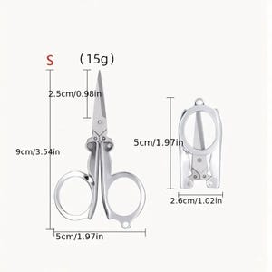 Folding Scissors Stainless Steel Mini Handy Pocket Travel Multi Use - Etsy