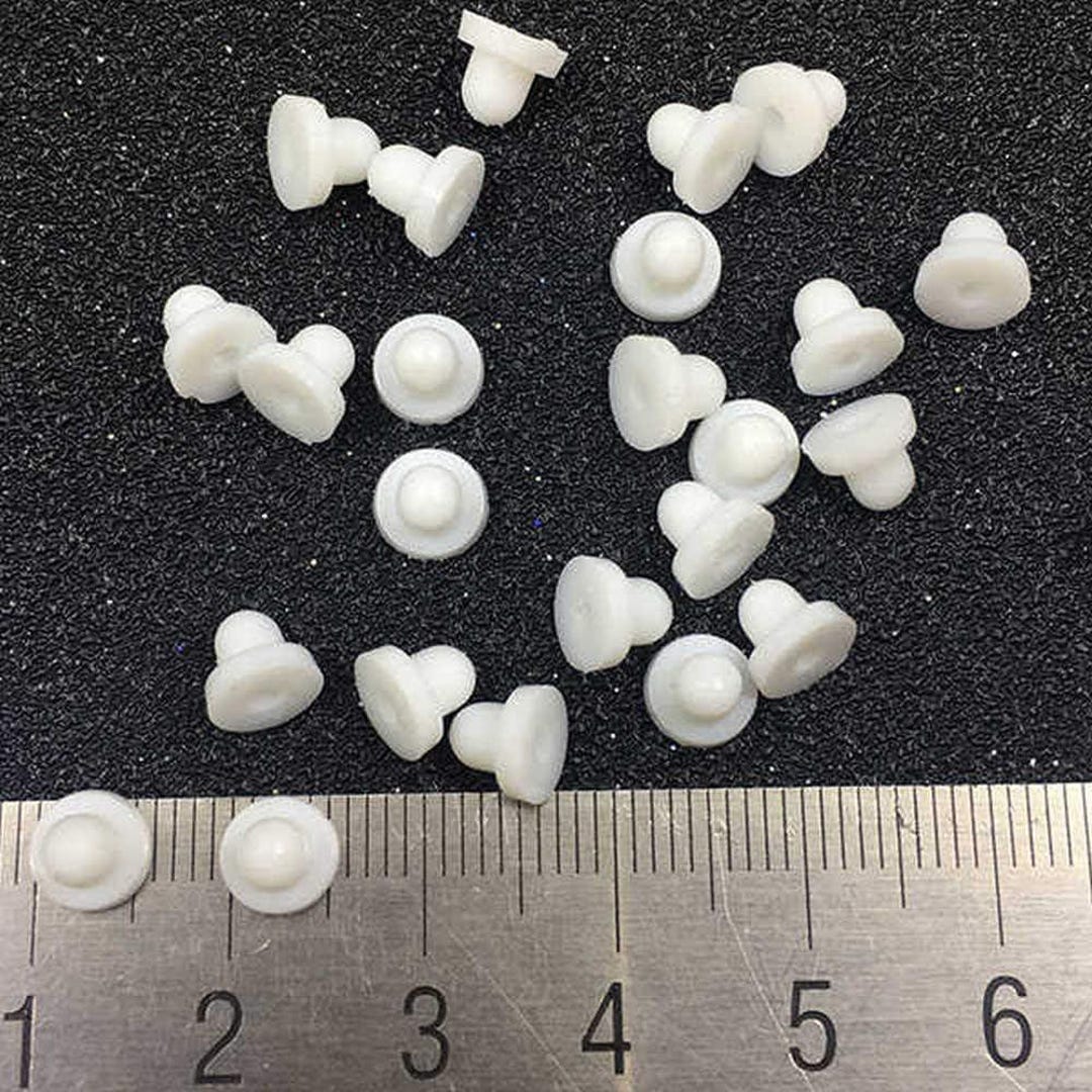 Rubber Clip on Earring Super Soft Cushion Pads Clear or White 6 or 8MM ...