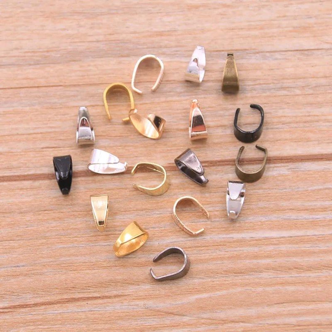 Pendant Pinch Clip Bail 8 Brilliant Plated Colors 925 Sterling or ...