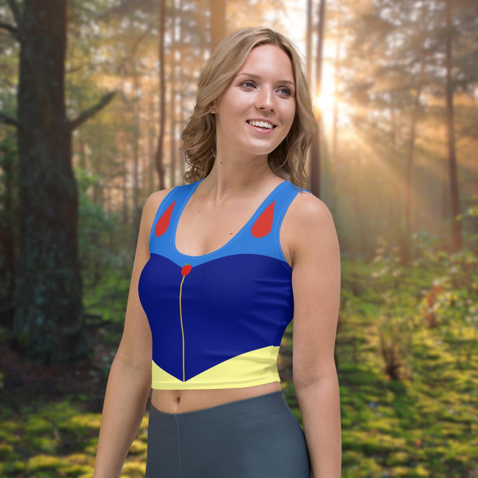 Fairest Princess Cropped Tank, Princess Apple Crop Top, Snow Princess ...