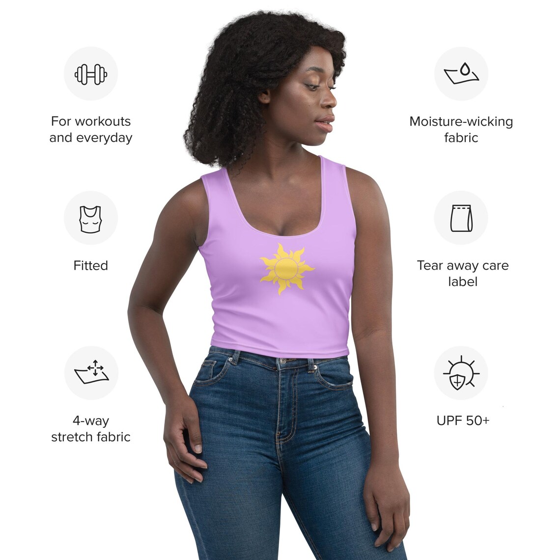 Tangled Princess Crop Top, Lantern Princess Tank Top, Tangled Sun ...